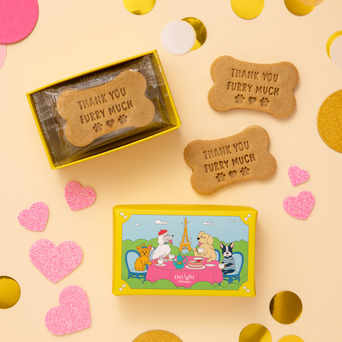 THANK YOU FURRY MUCH Dog Biscuit Mini Box – DeLight Patisserie